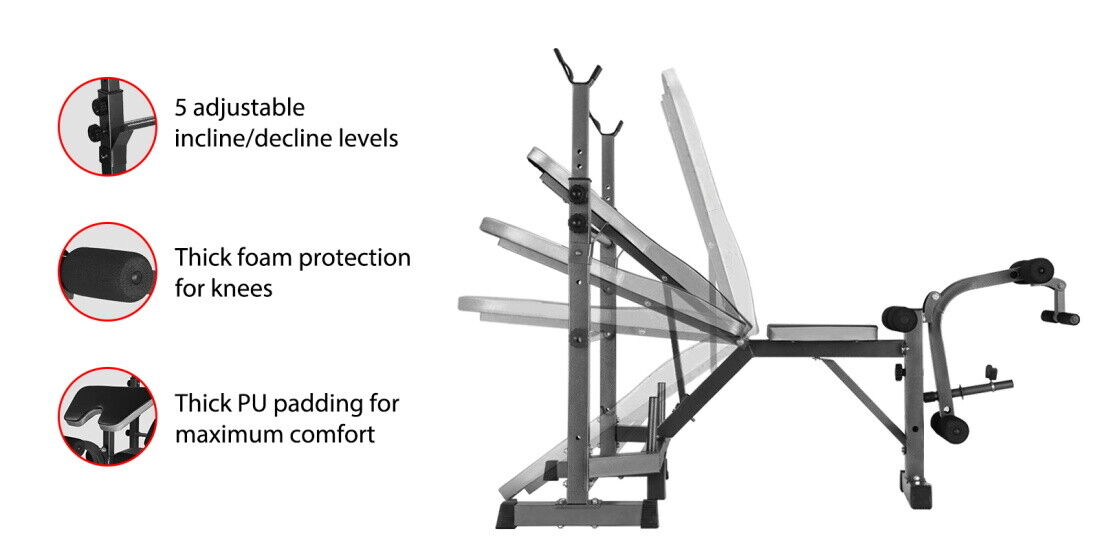 MULTIFUNCTION ADJUSTABLE BENCH PRESS 9 IN 1 – Power Gym Equipment